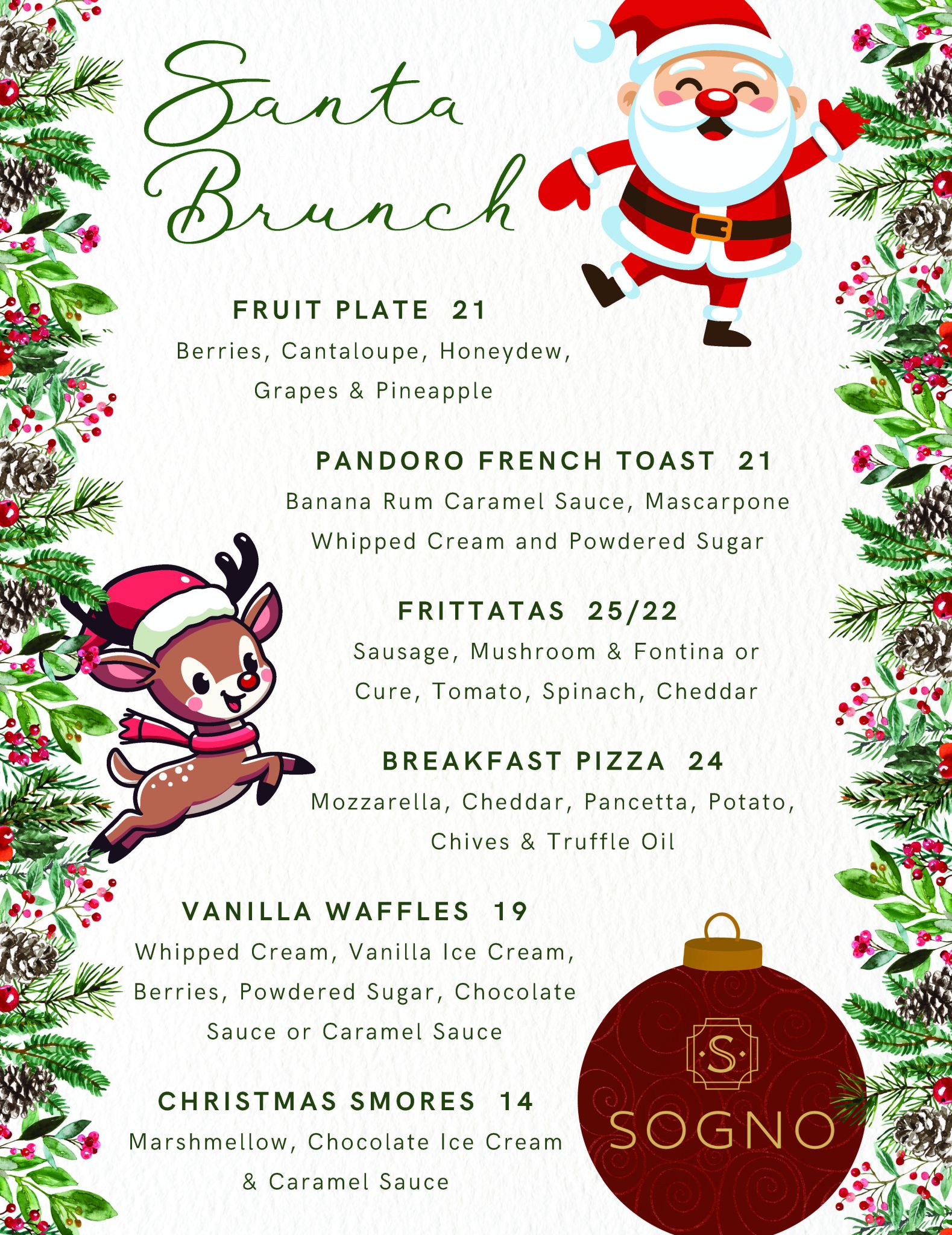 Santa Brunch at Sogno - Sogno